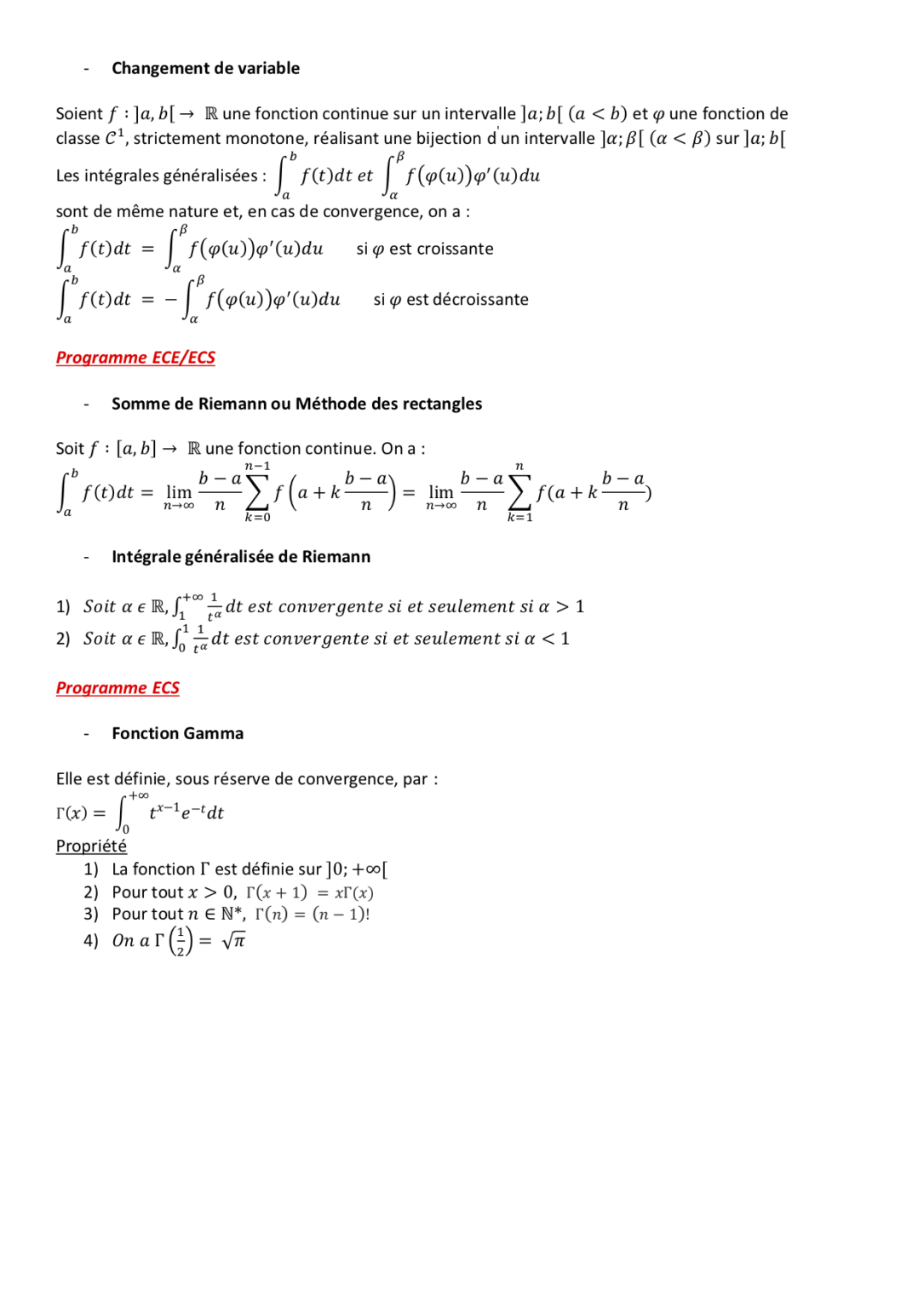 L’essentiel des primitives et intégrales - Mister Prépa