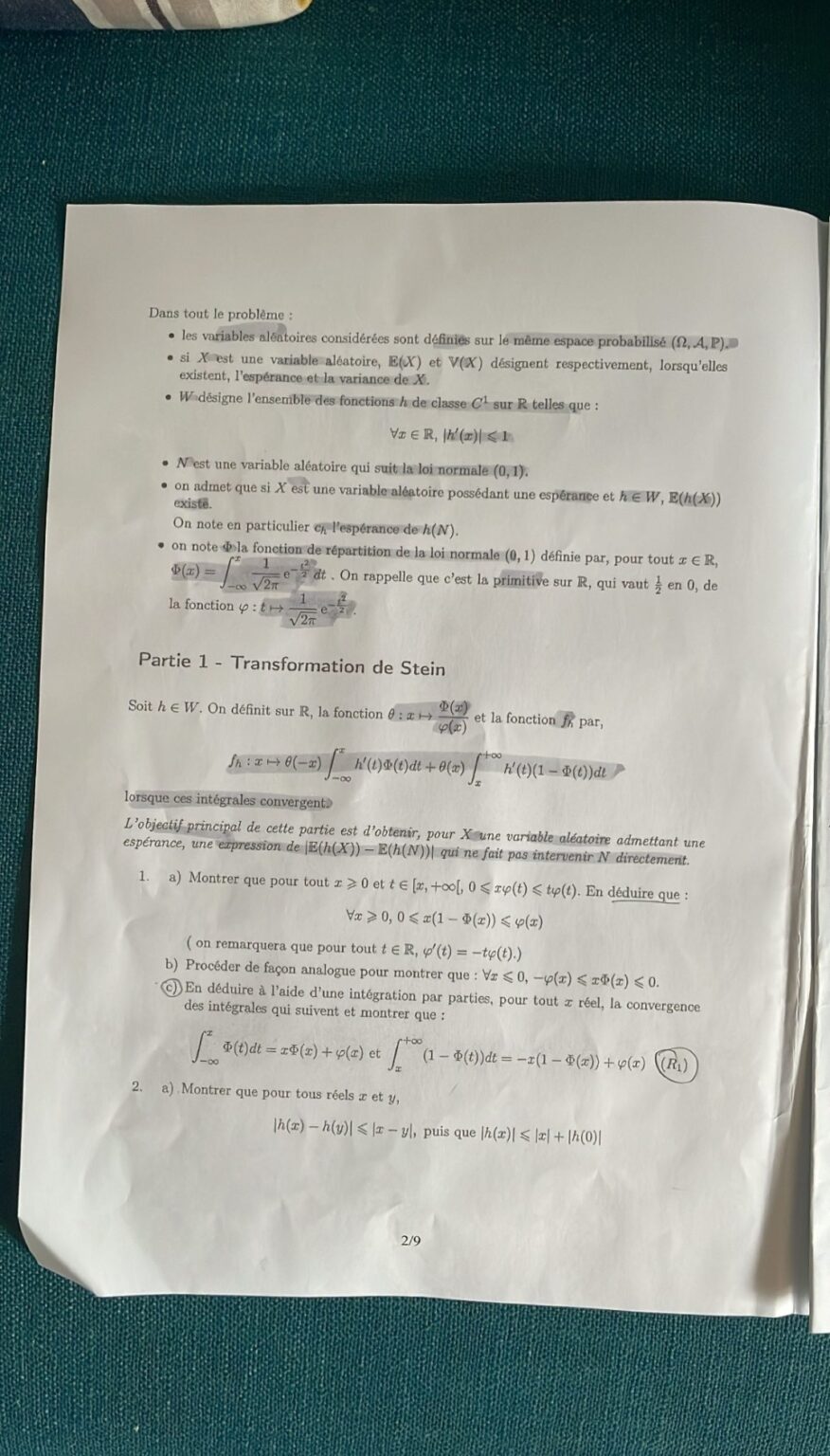 Maths Appliquées ESSEC/HEC 2023 - Sujet - Mister Prépa